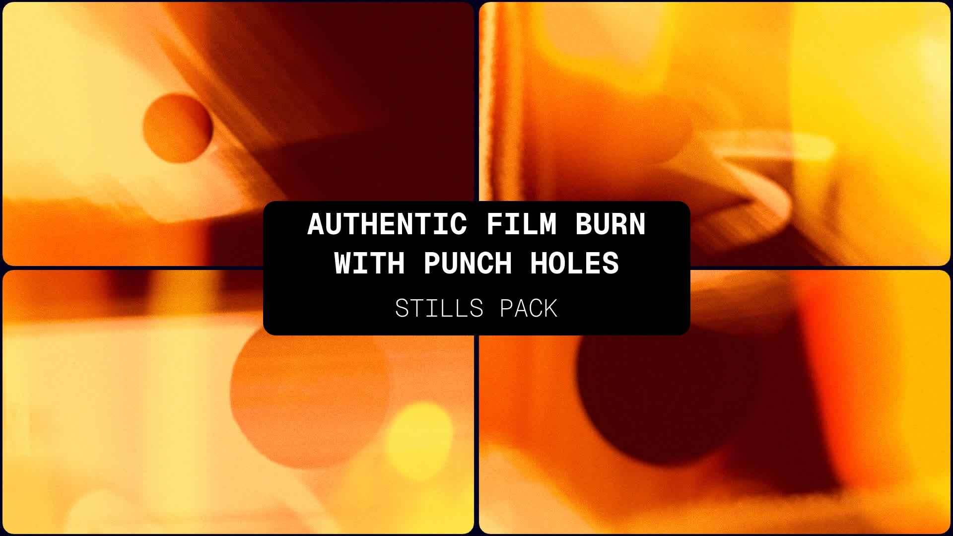 Authentic Film Burn With Punch Hole Overlay