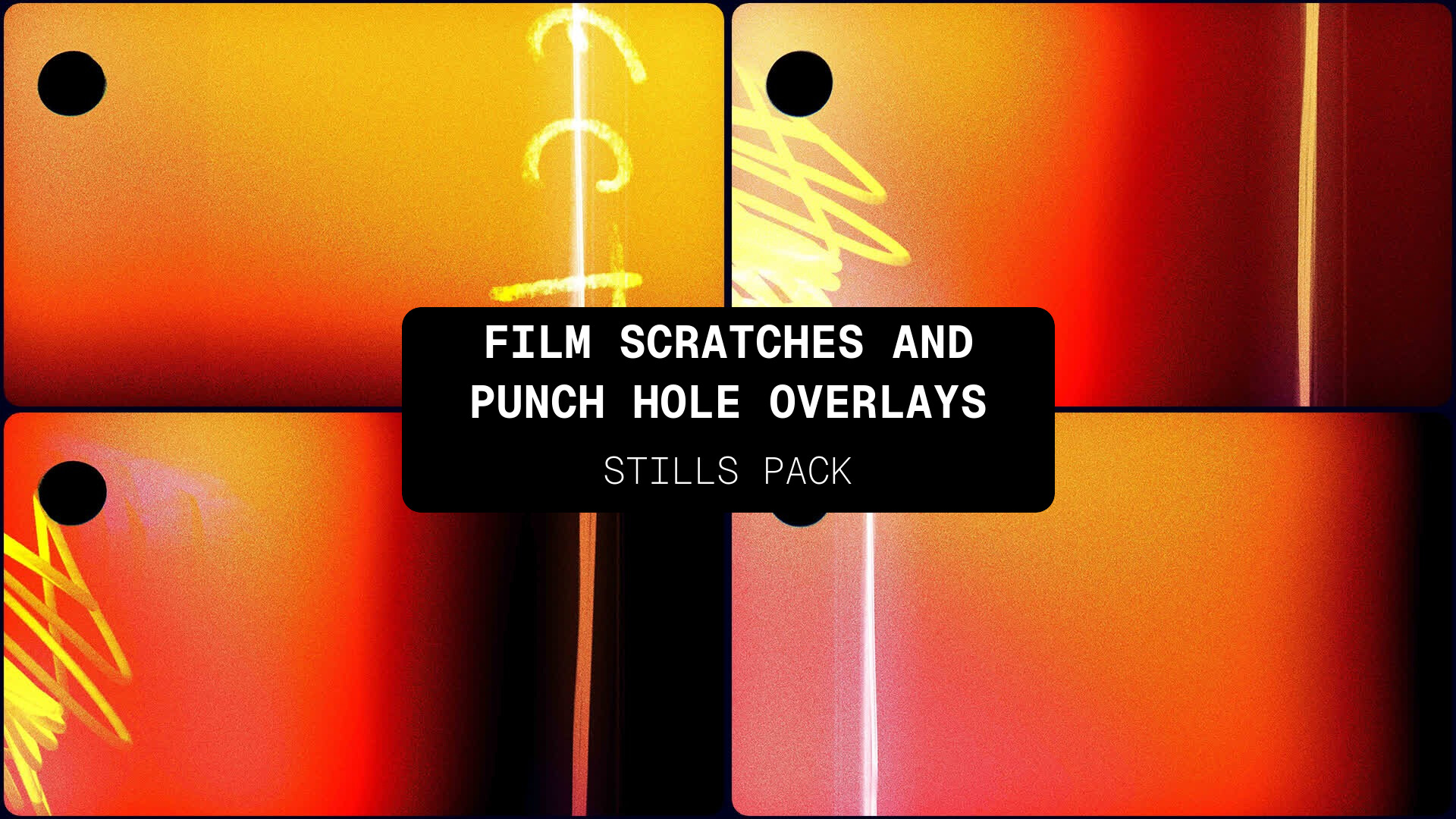 Film Scratches And Punch Hole Overlays