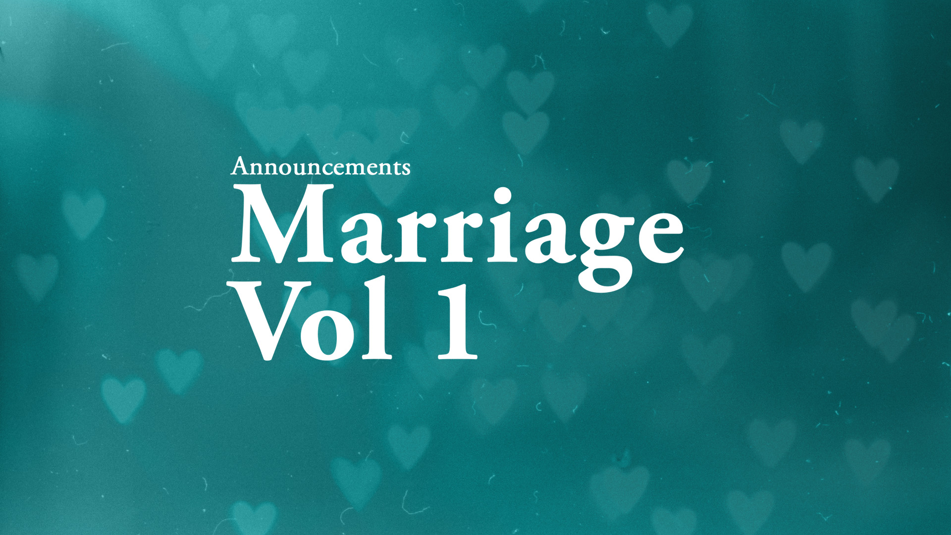 Editable Church Announcements Graphics: Marriage | Story Loop