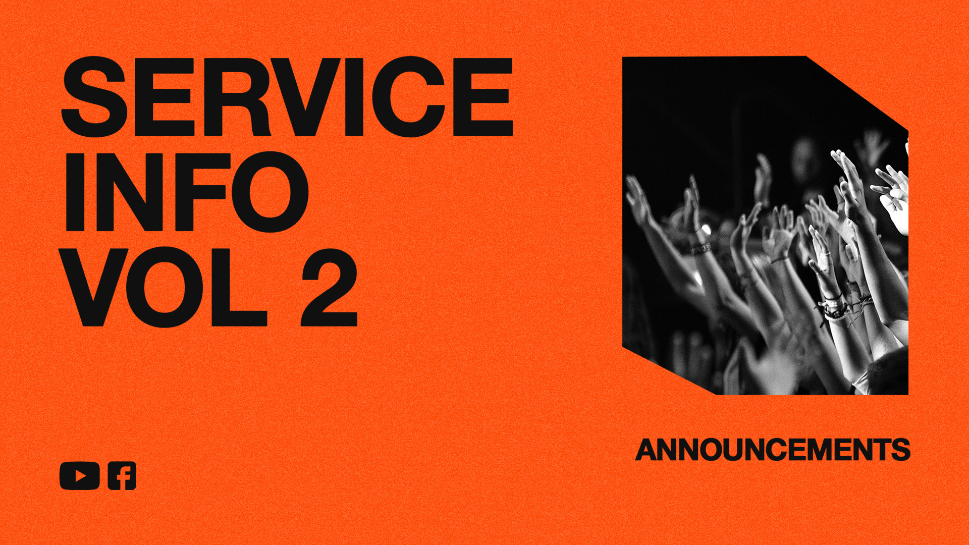 Church Announcements: Service Info Vol 2 Editable Graphics