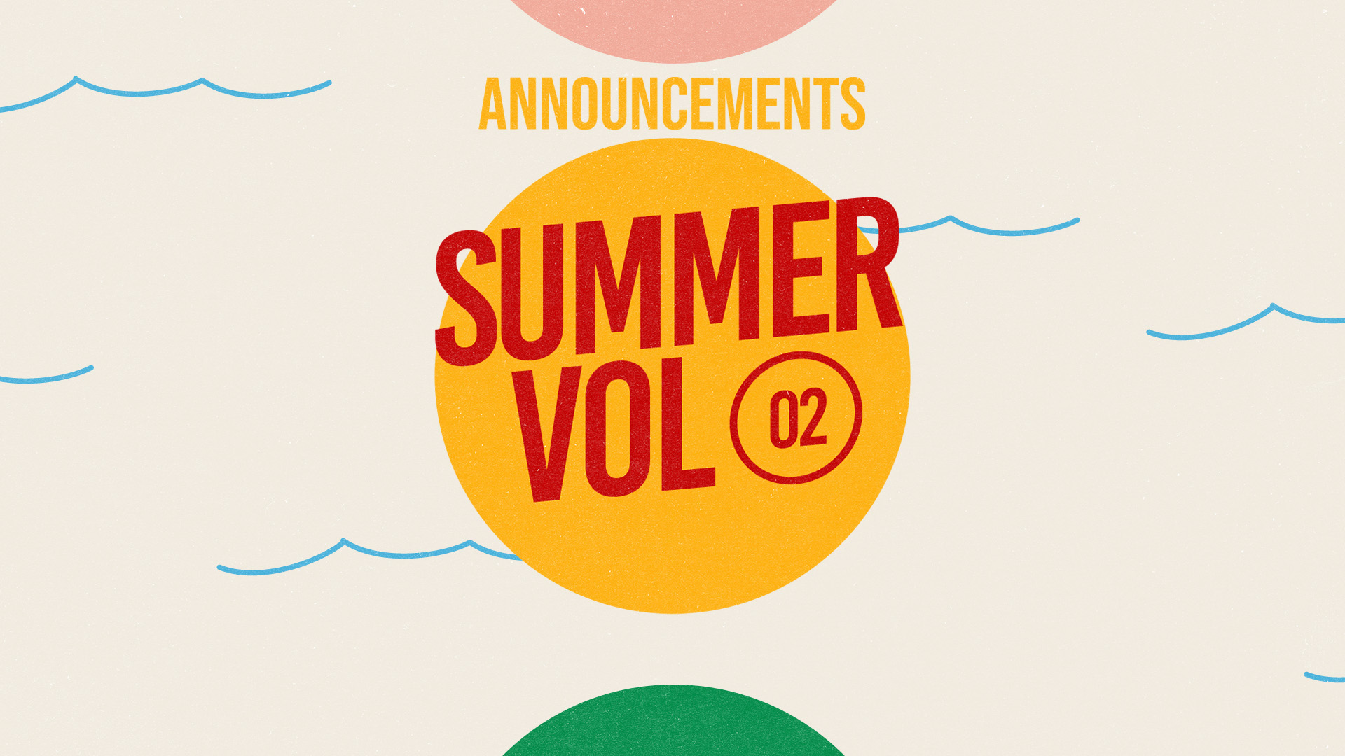 Church Announcements: Summer Vol 2 Editable Graphics