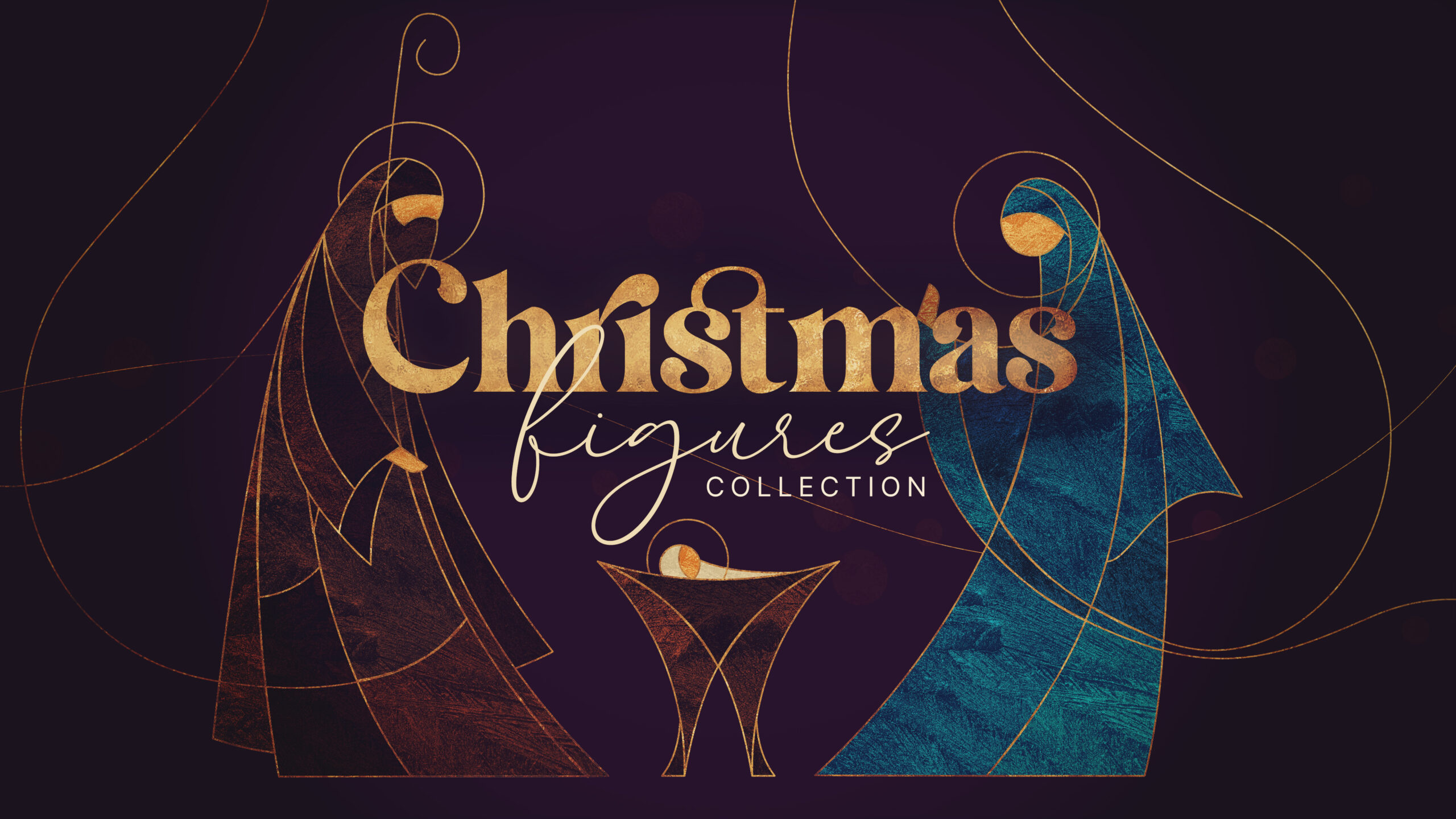 Christmas Figures - Church Motion Backgrounds | Story Loop