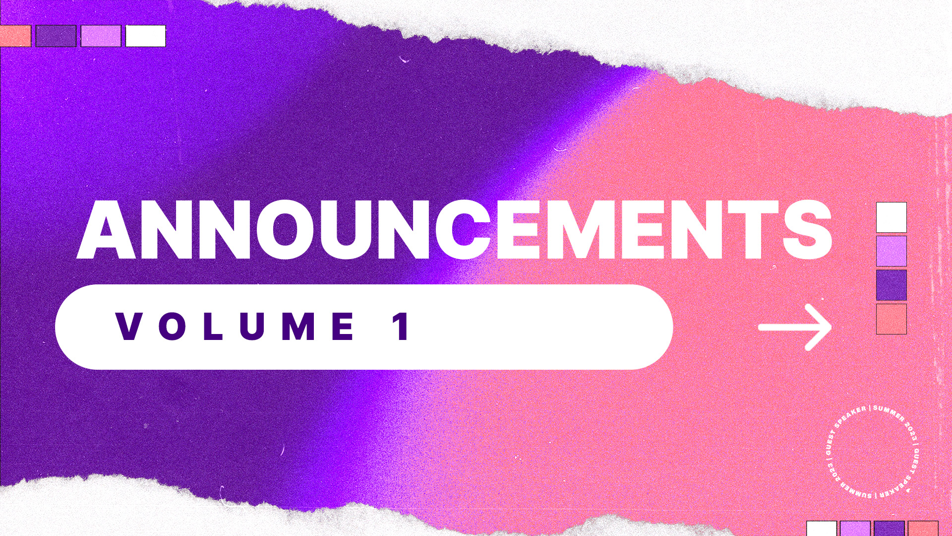 Announcements Vol 1 (SL) Editable Ministry Graphics | Story Loop