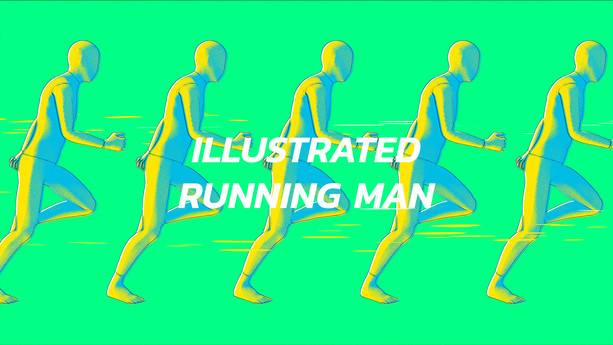 Illustrated Running Man | Stock Footage | Story Loop