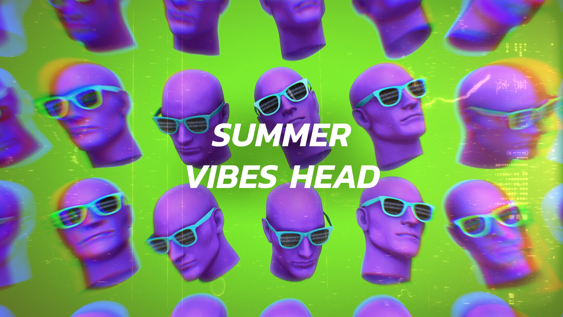 Summer Vibes Head | Stock Footage