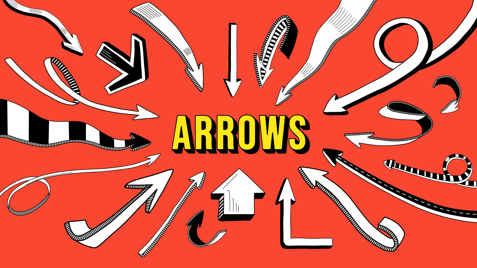 Cartoon Dynamic Arrows (with Alpha) | Creator Resources, Stock Footage ...