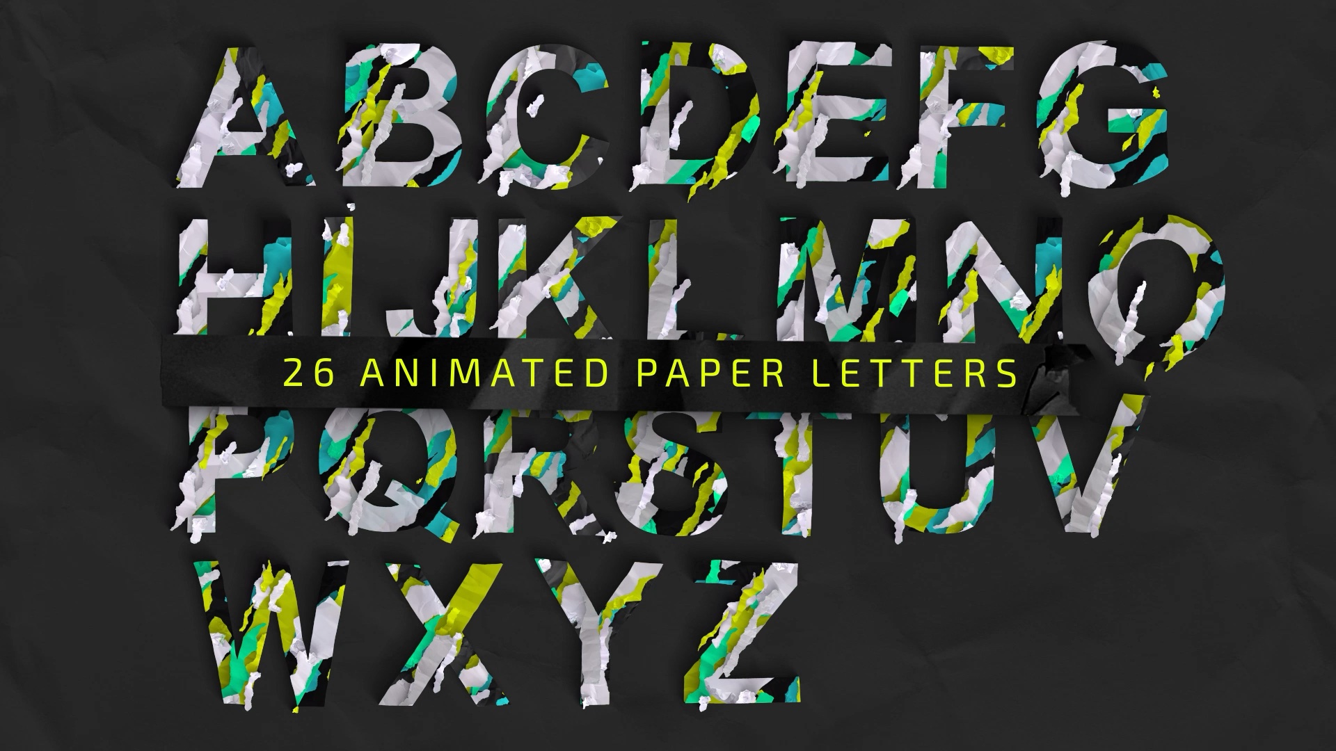 Shredded Paper Letters And Symbols Pack | Stock Footage