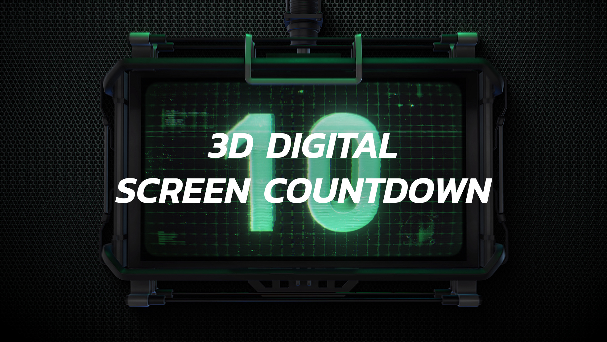 3D Digital Screen Countdown | Stock Footage | Story Loop